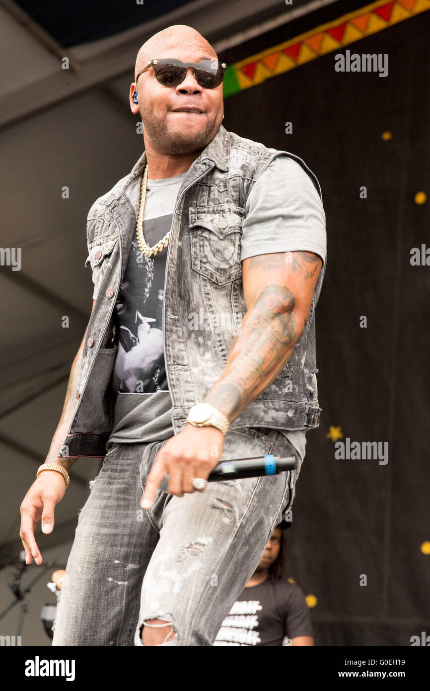 New Orleans, Louisiana, USA. 28th Apr, 2016. Rapper FLO RIDA performs ...