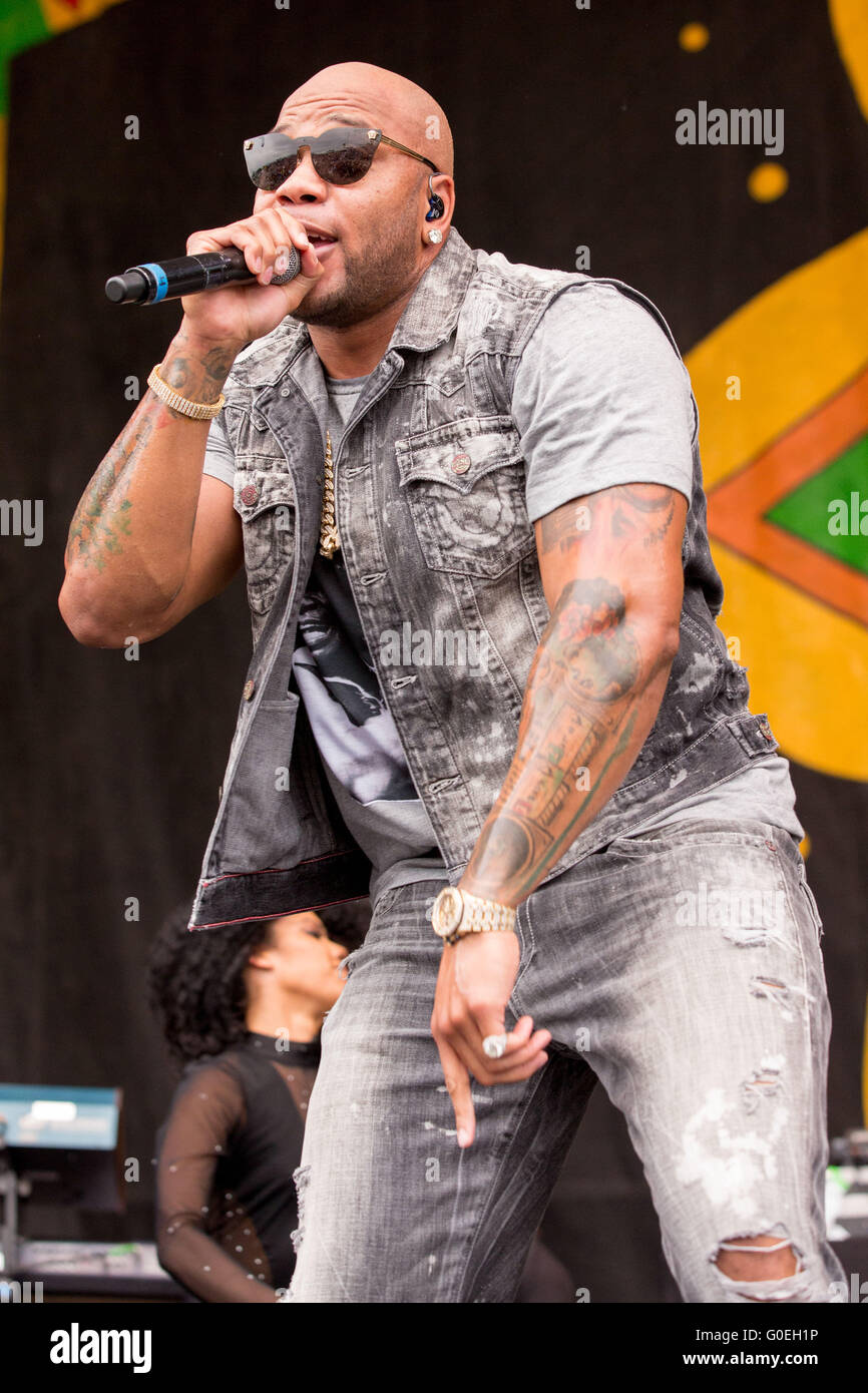 New Orleans, Louisiana, USA. 28th Apr, 2016. Rapper FLO RIDA performs ...