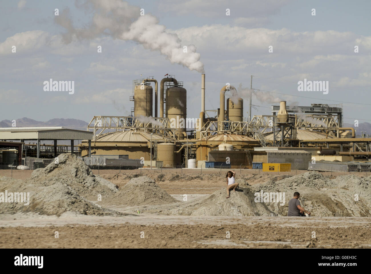 Niland, California, USA. 29th Apr, 2016. Tourists visit the Mud Pots as ...