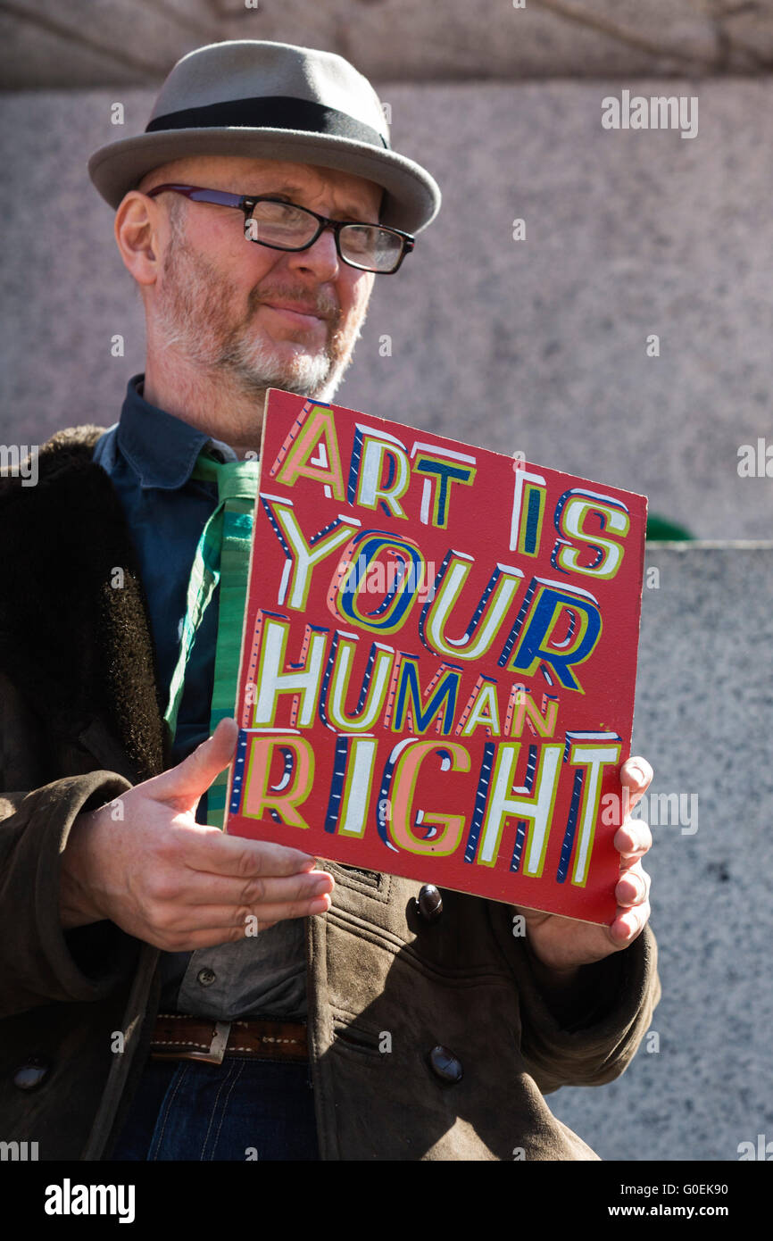 London, UK. 1 May 2016. Artist Bob and Roberta Smith, pseudonym of the ...