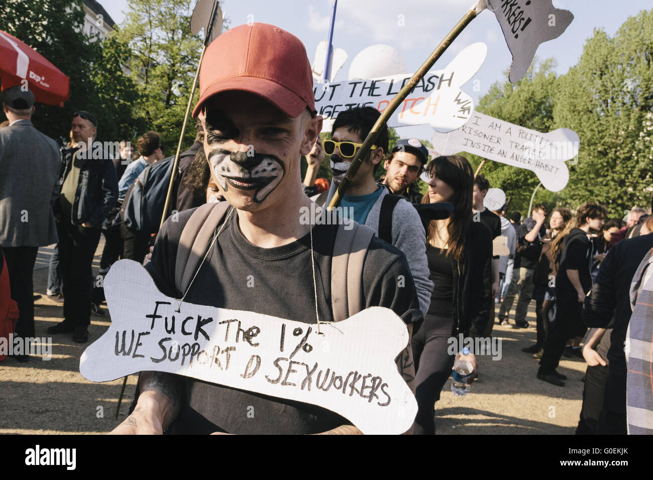 Berlin, Berlin, Germany. 1st May, 2016. Protesters during the ...