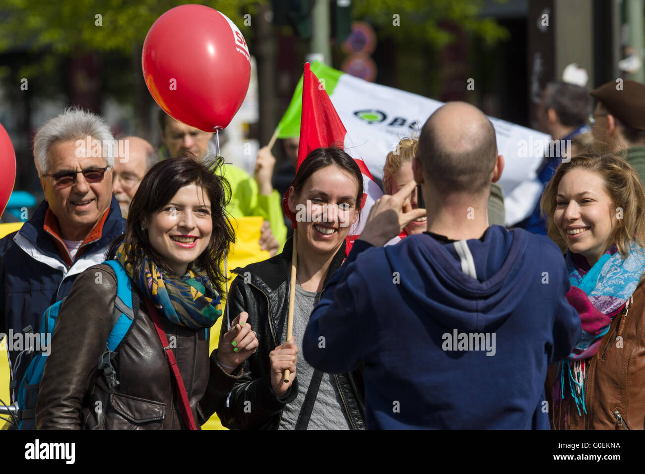 Berlin, Germany. 1st May, 2016. Members of trade unions, workers and ...