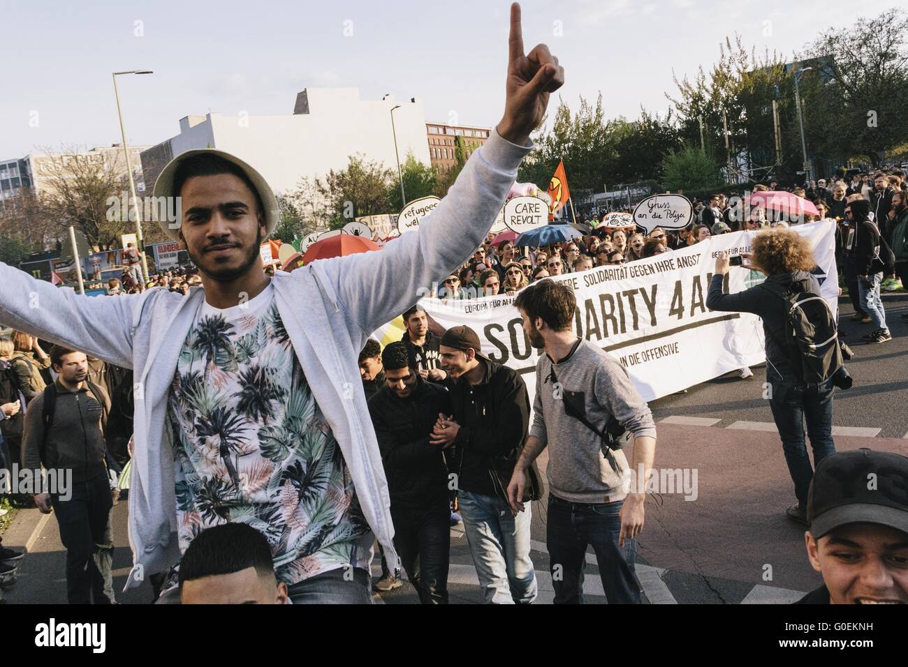 Berlin, Berlin, Germany. 1st May, 2016. Protesters during the ...
