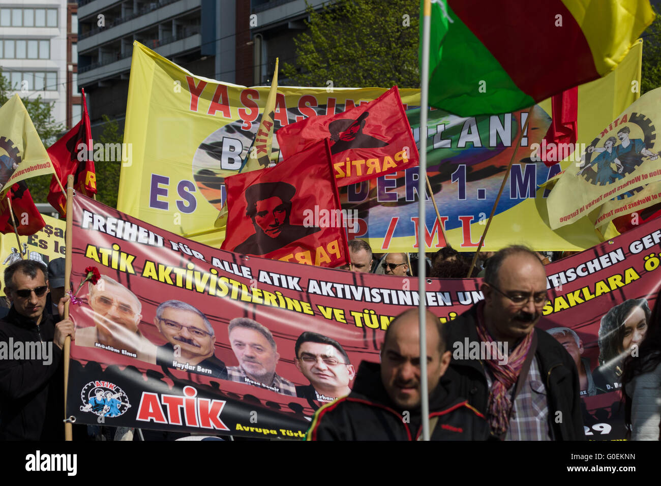 Berlin, Germany. 1st May, 2016. Members of trade unions, workers and ...