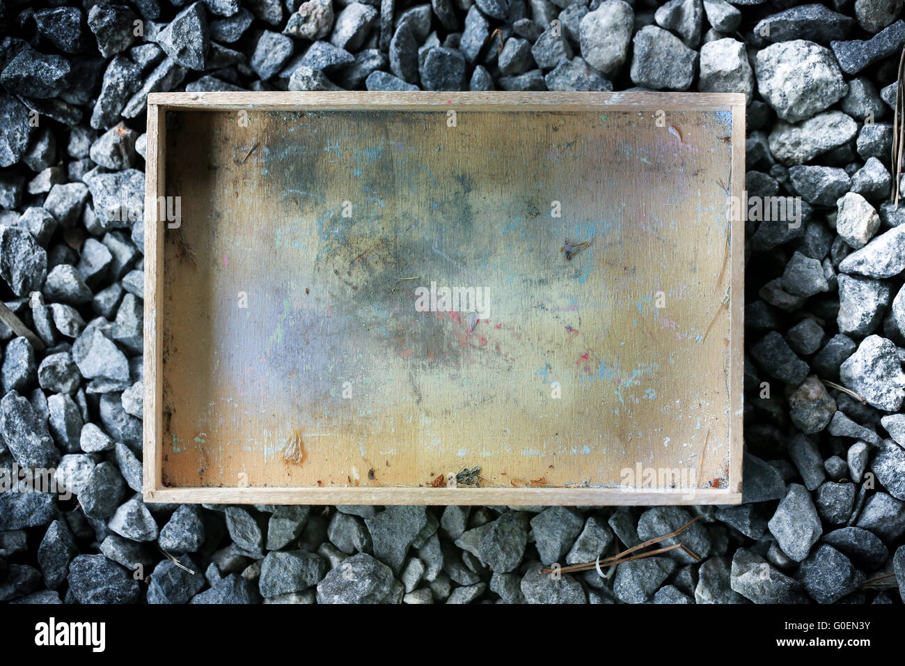 Creative Background Of Old Poster Paint With Crack Stock Photo - Alamy