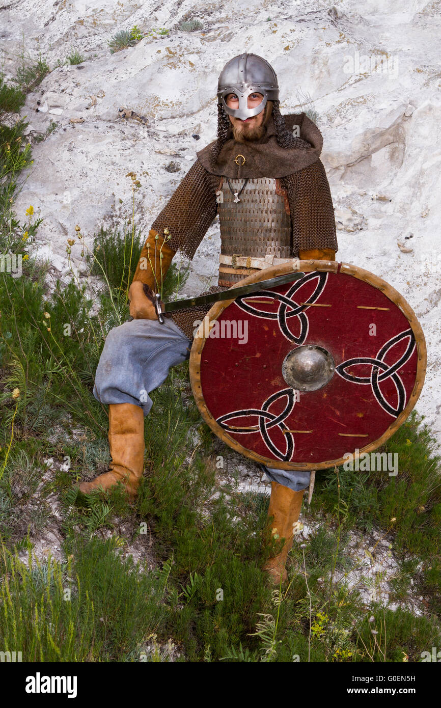 Knight on a rock Stock Photo - Alamy