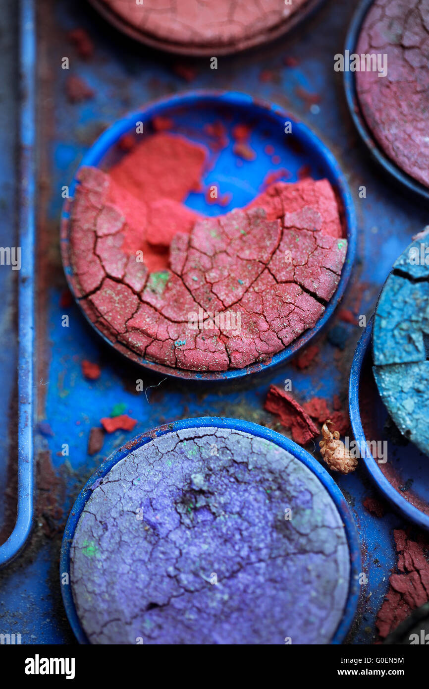 Creative Background Of Old Poster Paint With Crack Stock Photo - Alamy