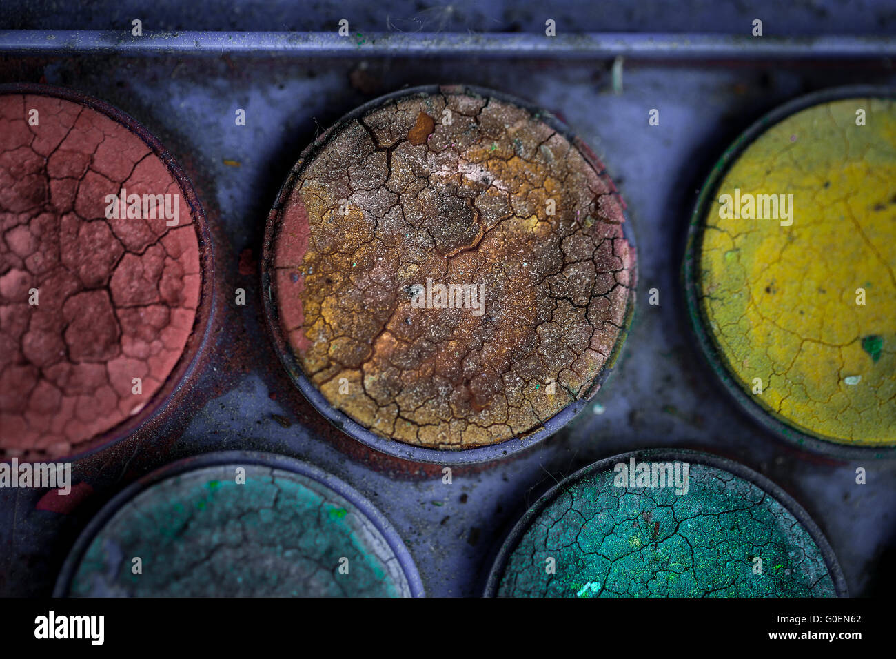 Creative Background Of Old Poster Paint With Crack Stock Photo - Alamy