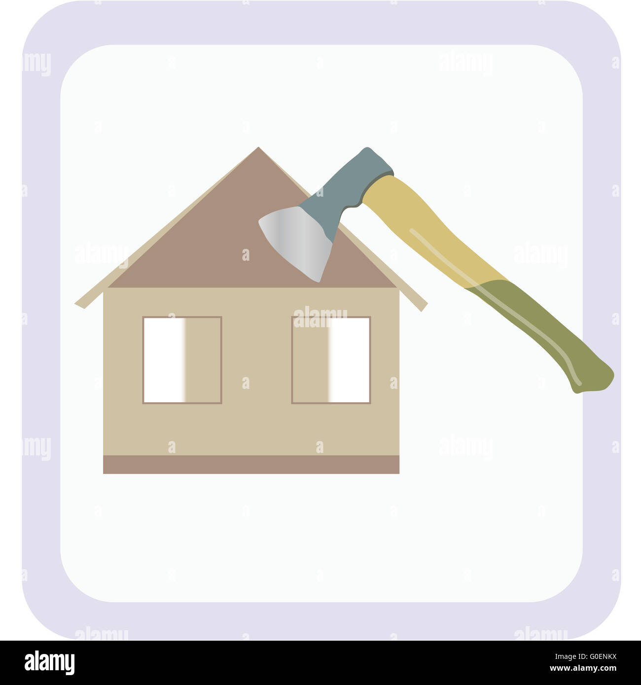 Axe tools icon design hi-res stock photography and images - Alamy