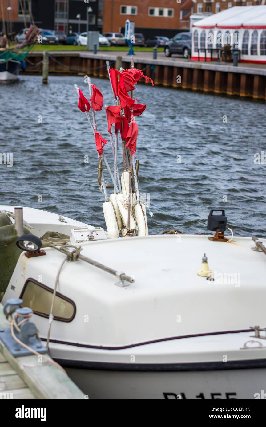 Haven with boat Stock Photo - Alamy