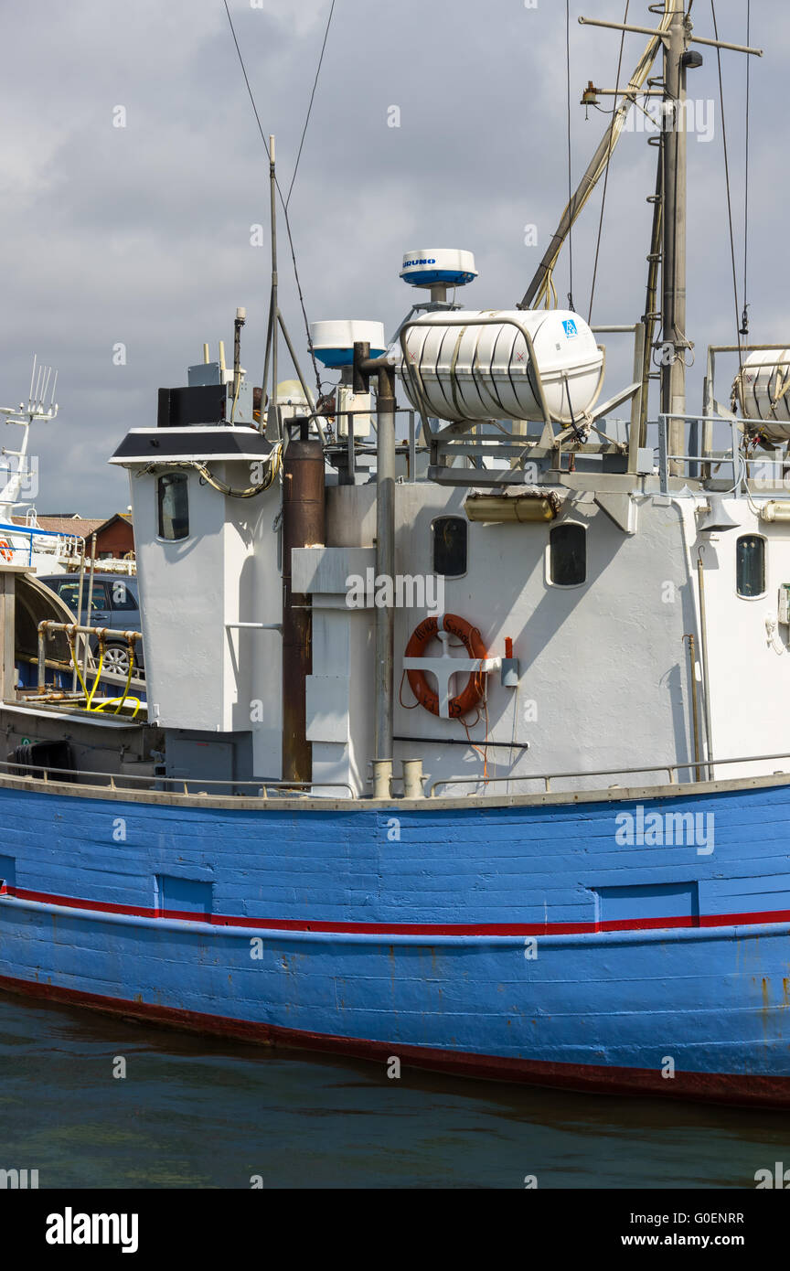 Haven with boat Stock Photo - Alamy