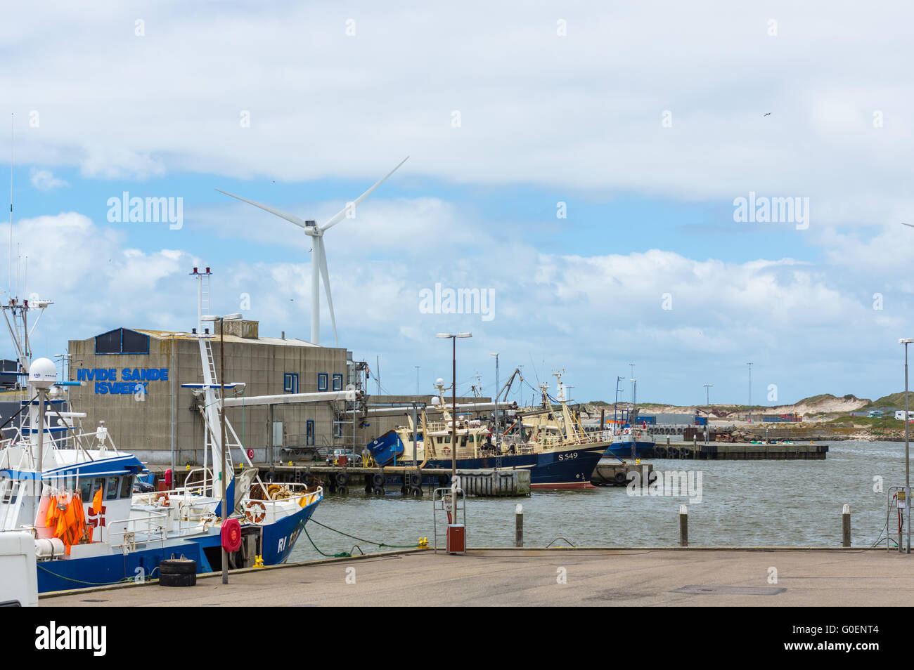 Haven with boat Stock Photo - Alamy