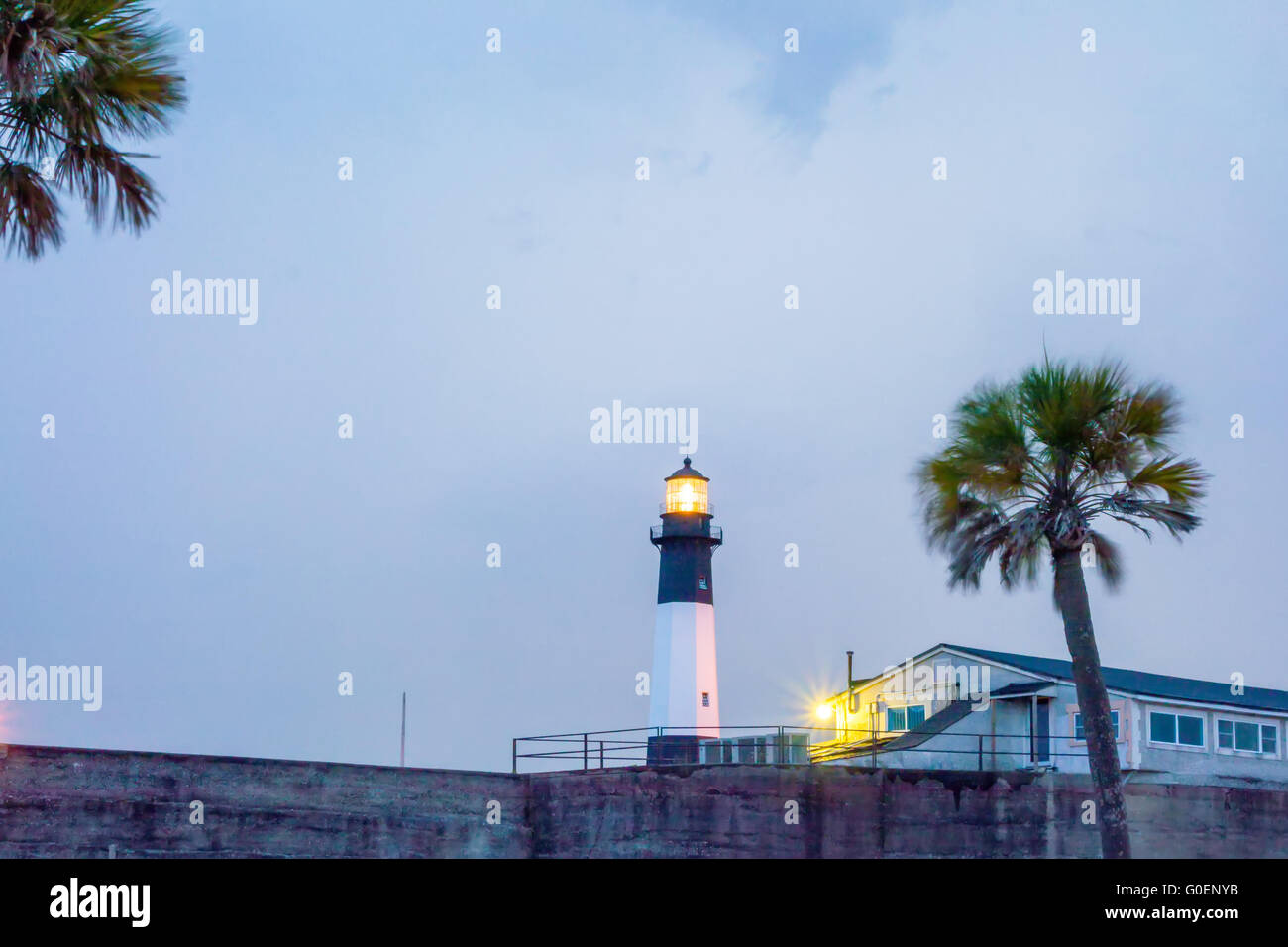 tybee island town beach scenes at sunset Stock Photo - Alamy