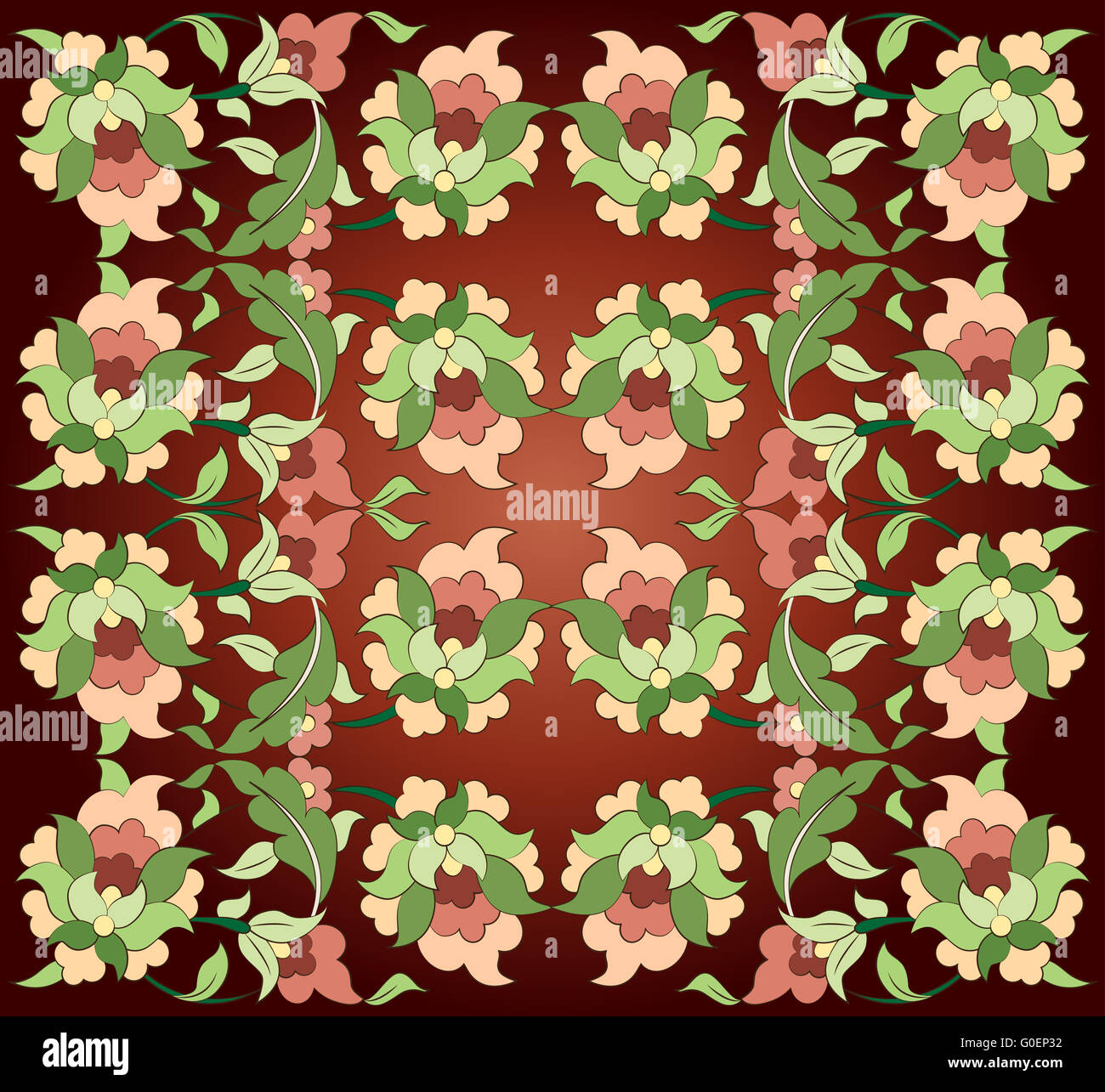 fifteen series designed from the ottoman pattern Stock Photo - Alamy