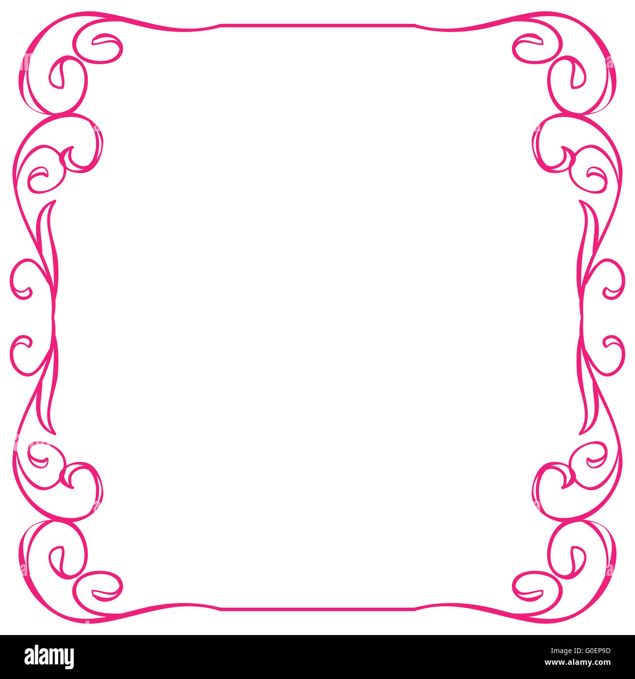 vector frame on white background. Hand drawing Stock Photo - Alamy
