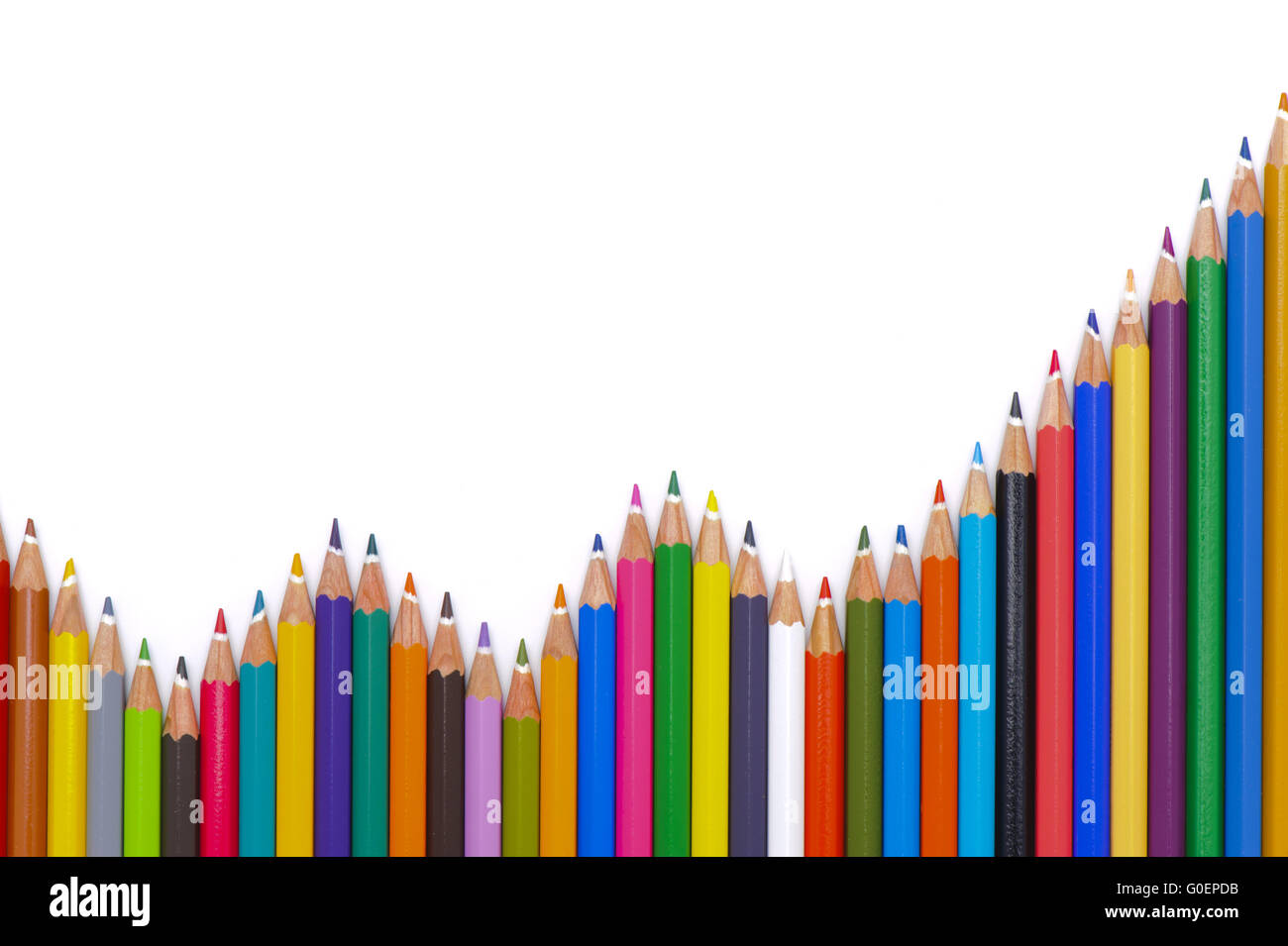crayons show chart and success Stock Photo - Alamy