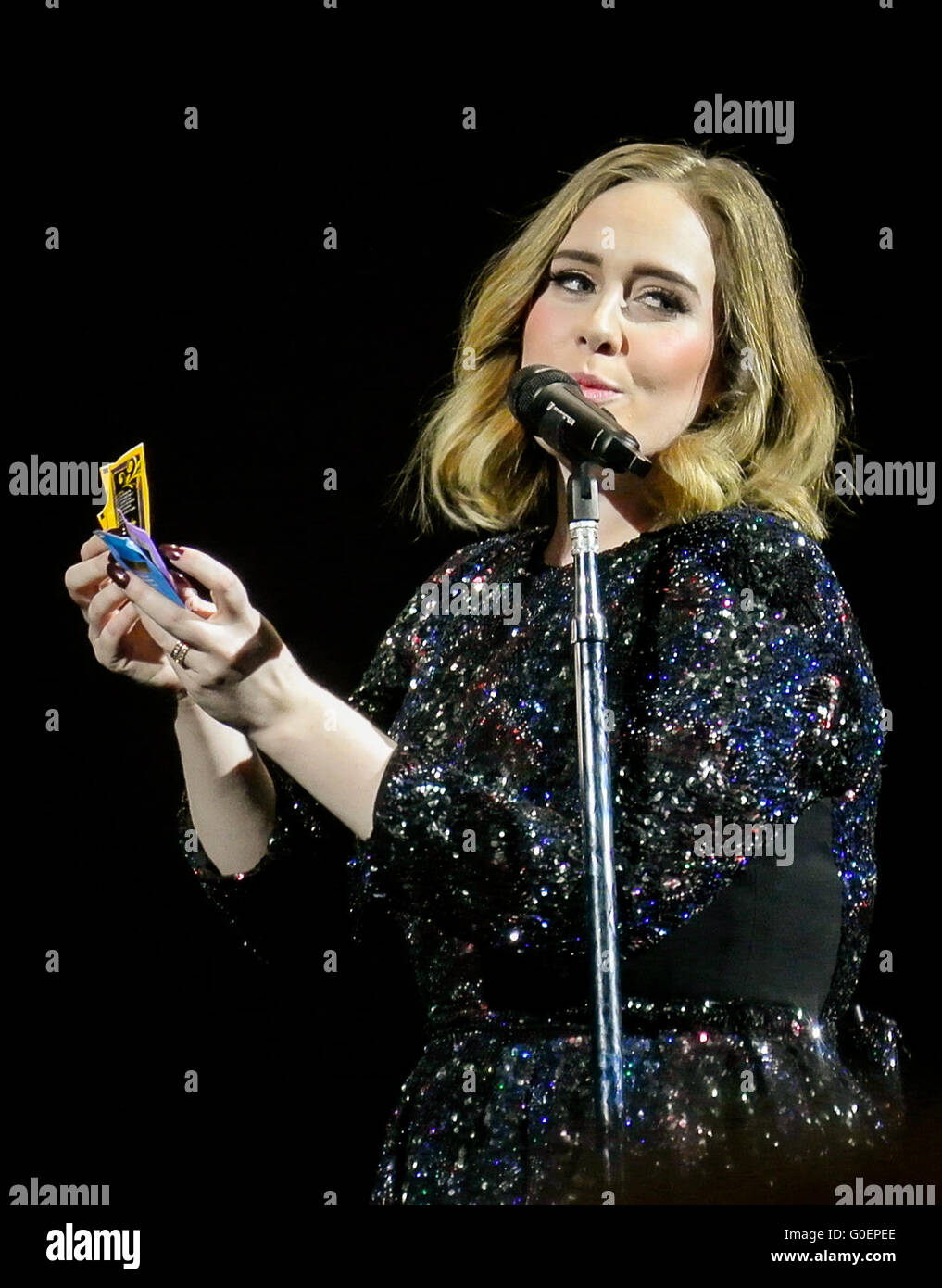 Adele performs live in Birmingham at the Genting Arena on her UK tour ...