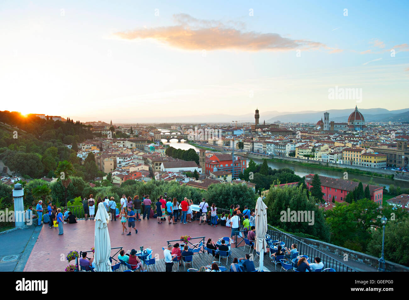 Viewpoint restaurant. Florence, Italy Stock Photo - Alamy