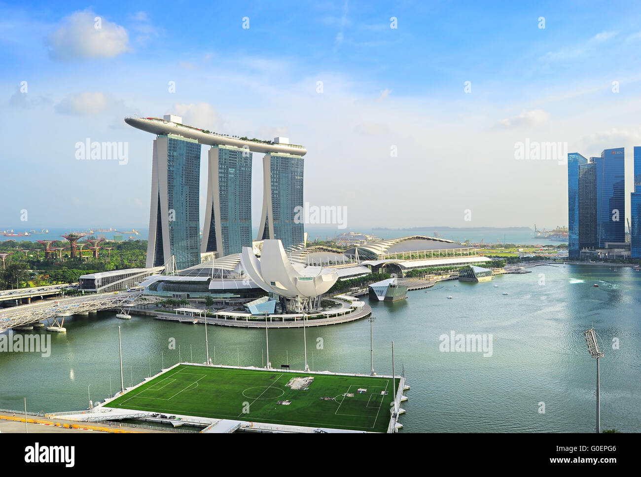 Singapore bay overview Stock Photo - Alamy