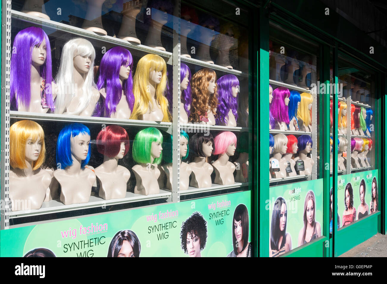 Wig shop hi-res stock photography and images - Alamy