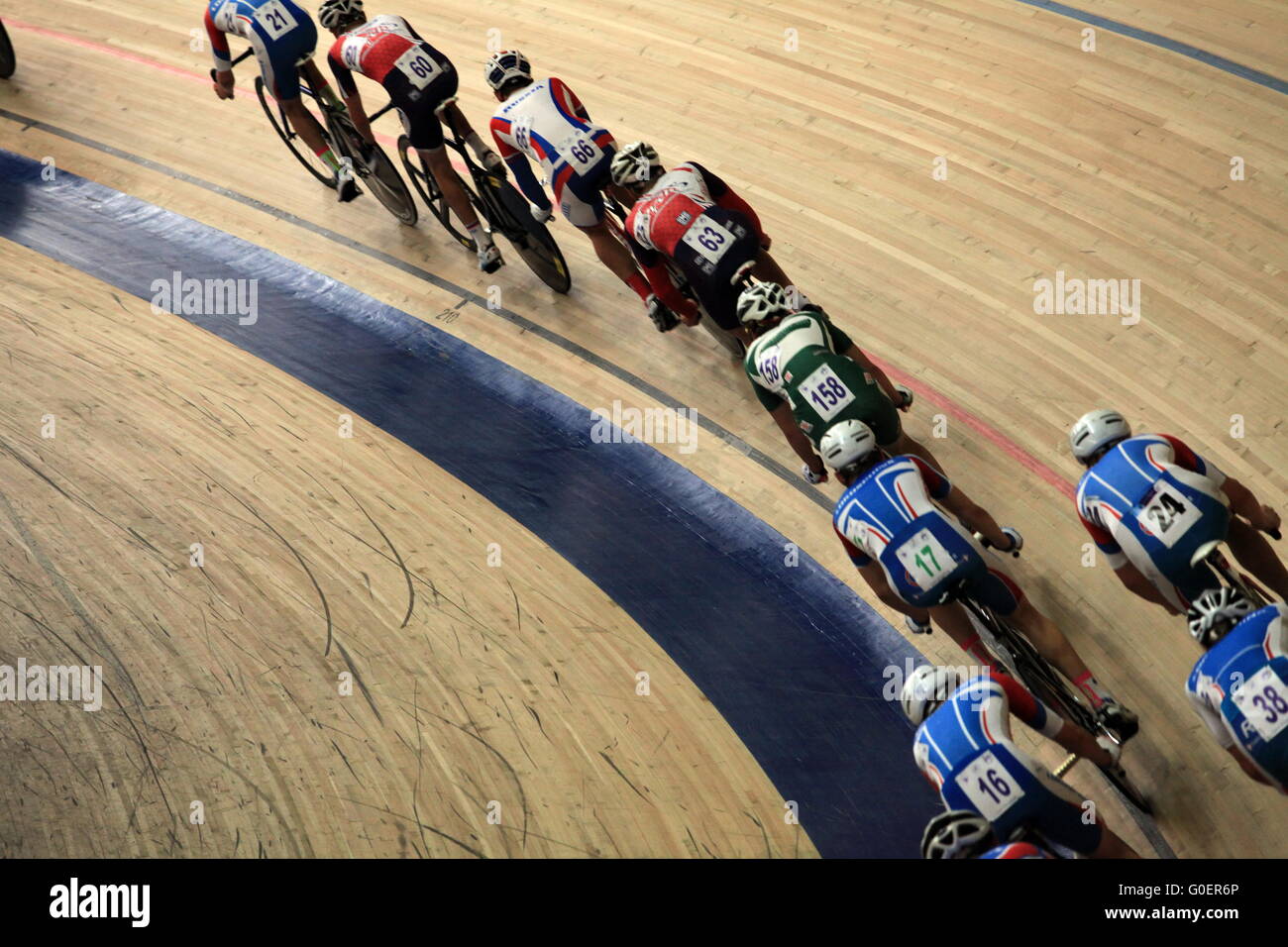 pursuit Cycling top view Stock Photo - Alamy