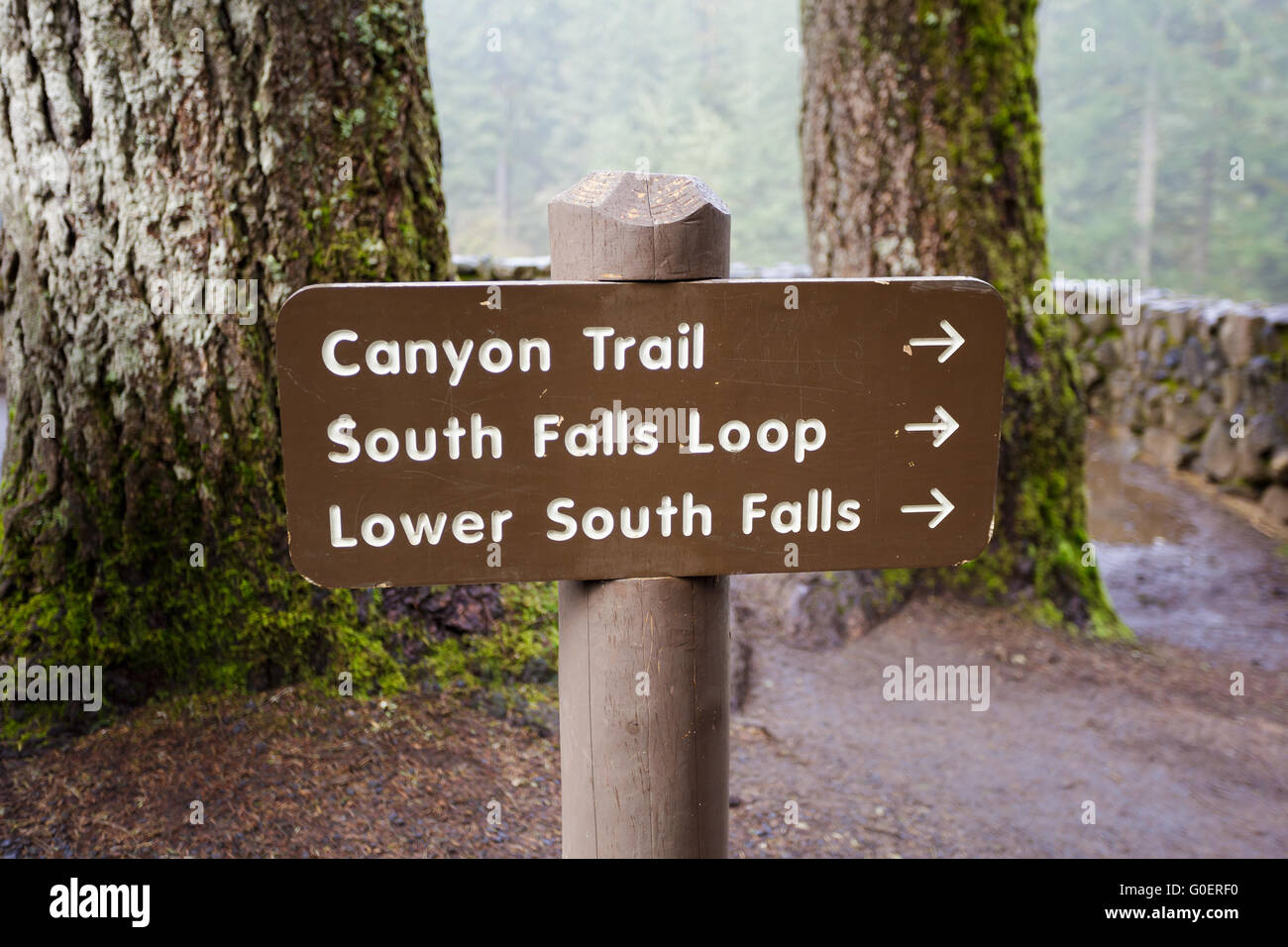 Trailhead sign showing multiple trails that make up the Trail of Ten ...