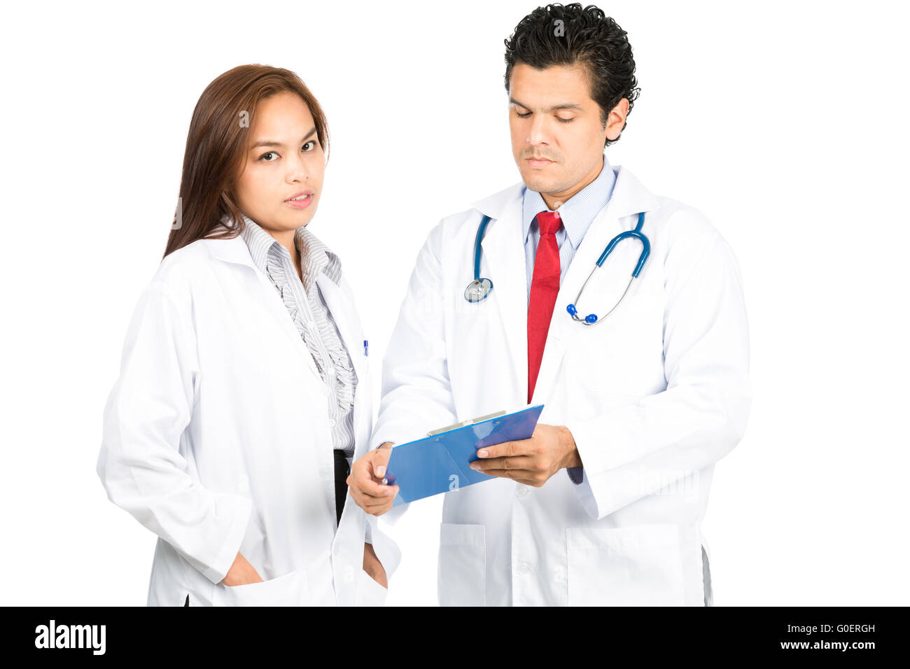 Diverse Male Female Doctor Team Mixed Listening Stock Photo - Alamy