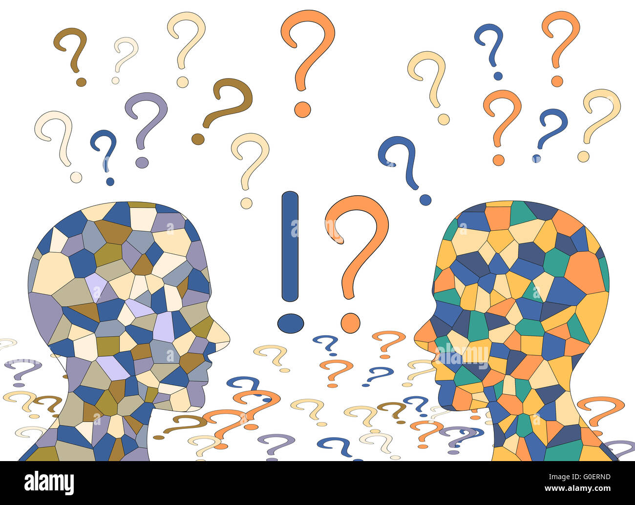 Question marks brain hi-res stock photography and images - Alamy