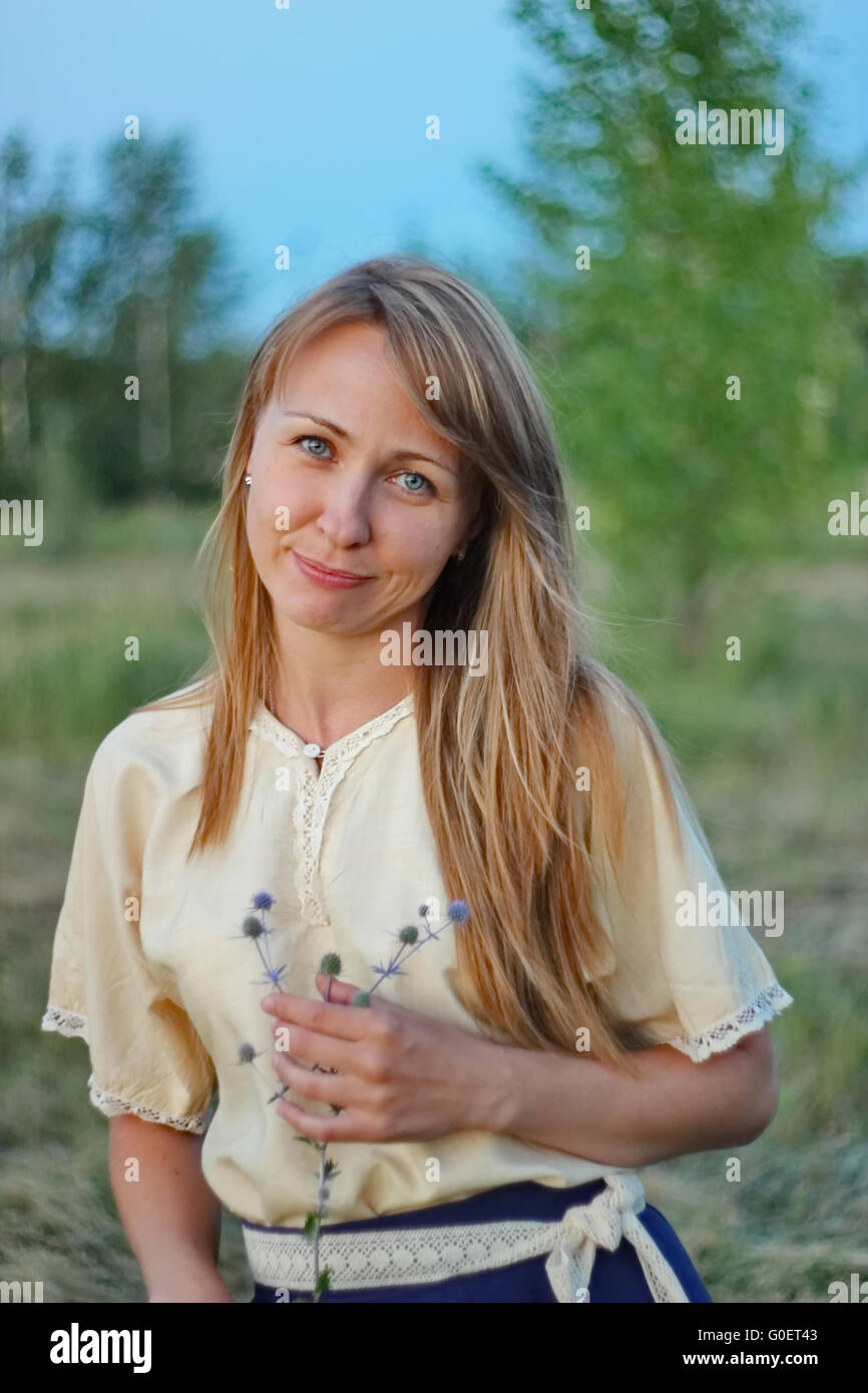 Country Girl Retro Stock Photo - Alamy