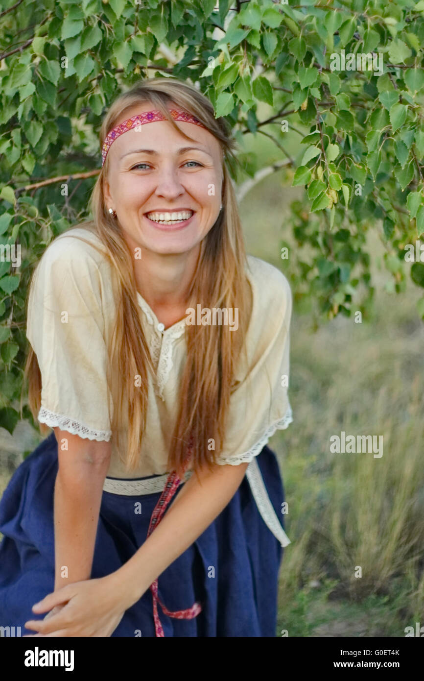 Country Girl Retro Stock Photo - Alamy