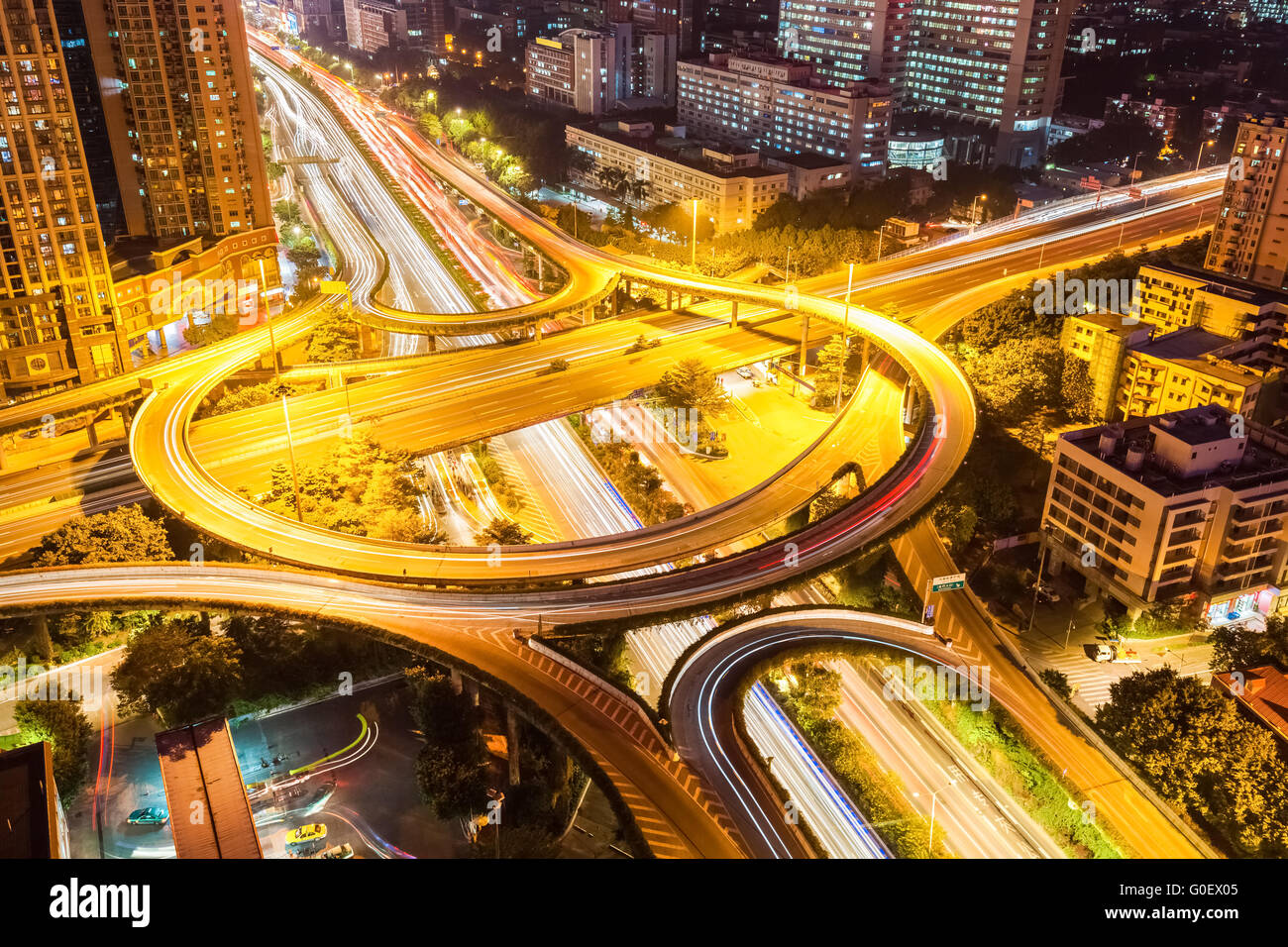 interchange road closeup Stock Photo - Alamy