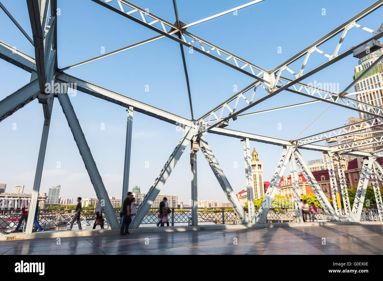 steel bridge closeup Stock Photo - Alamy