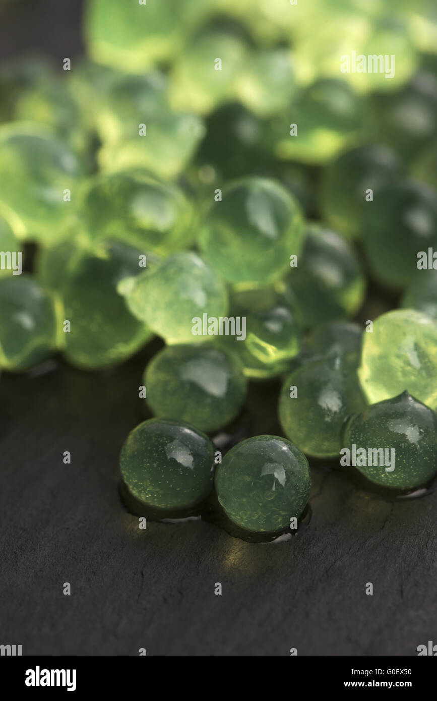 mint caviar, molecular gastronomy Stock Photo - Alamy