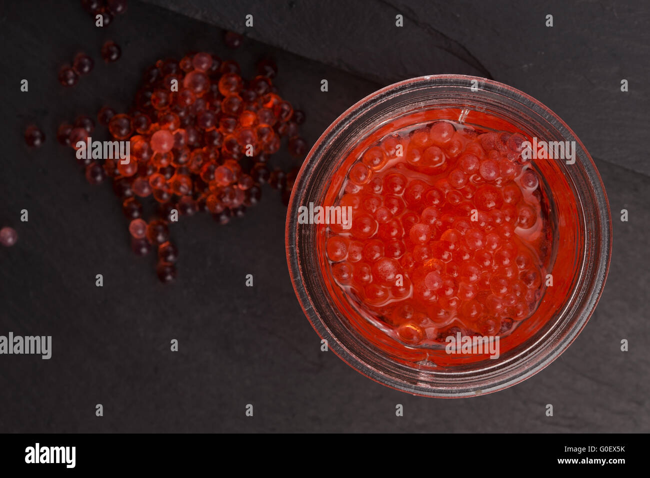strawberry caviar, molecular gastronomy Stock Photo - Alamy