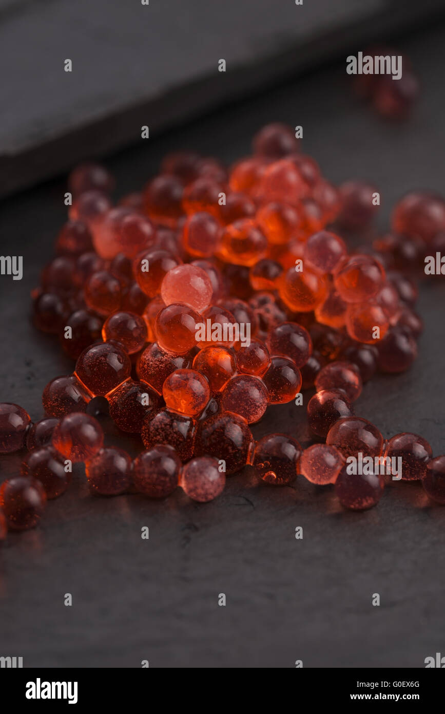 strawberry caviar, molecular gastronomy Stock Photo - Alamy