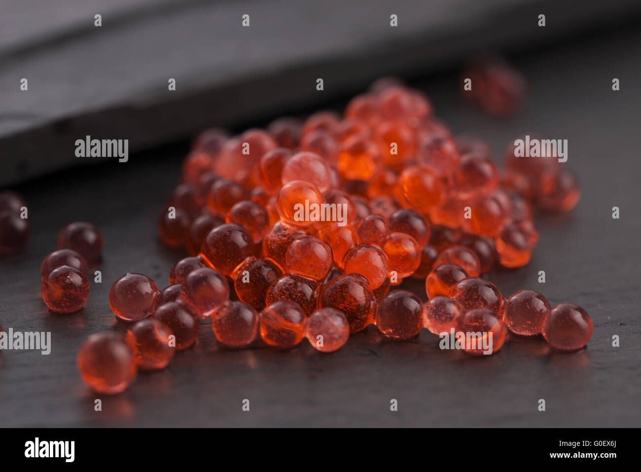 strawberry caviar, molecular gastronomy Stock Photo - Alamy