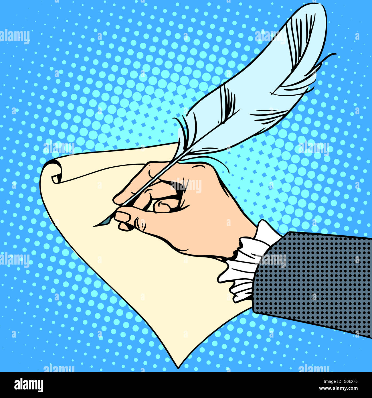 Man quill writing hi-res stock photography and images - Alamy