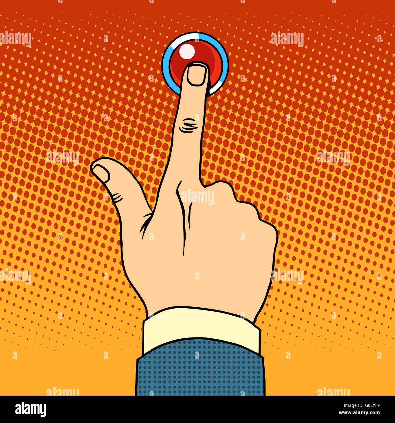 visitor presses call button Stock Photo - Alamy