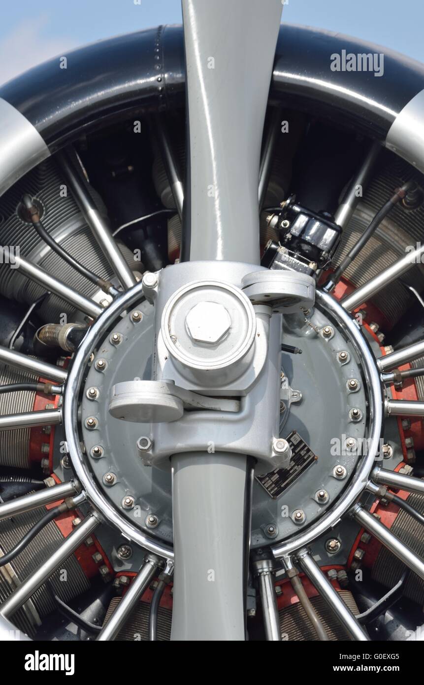 Detail of aircraft engine Stock Photo - Alamy