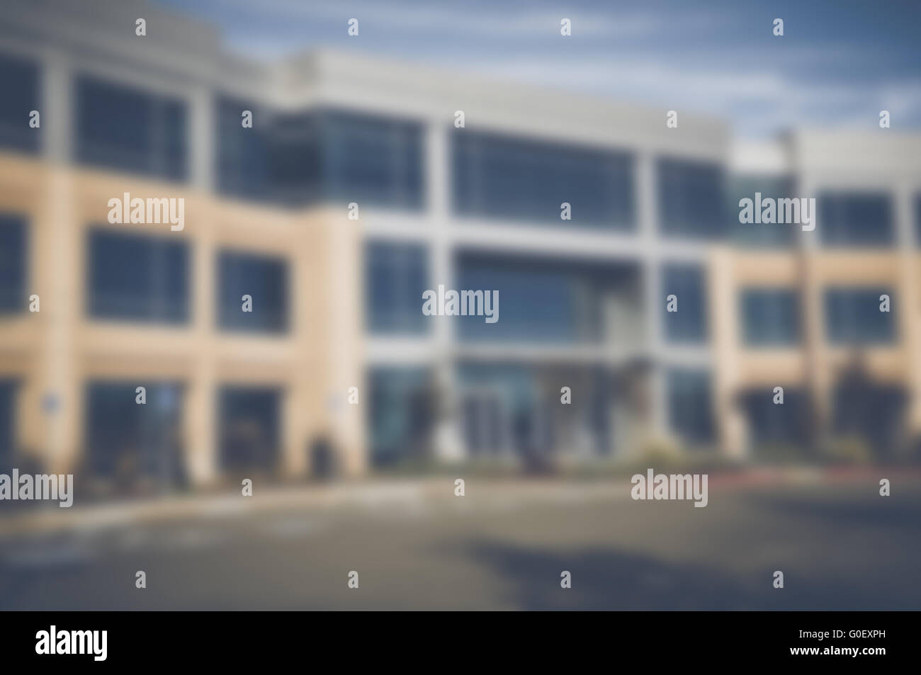 Blurred Office Building with Instagram Style Filter Stock Photo - Alamy