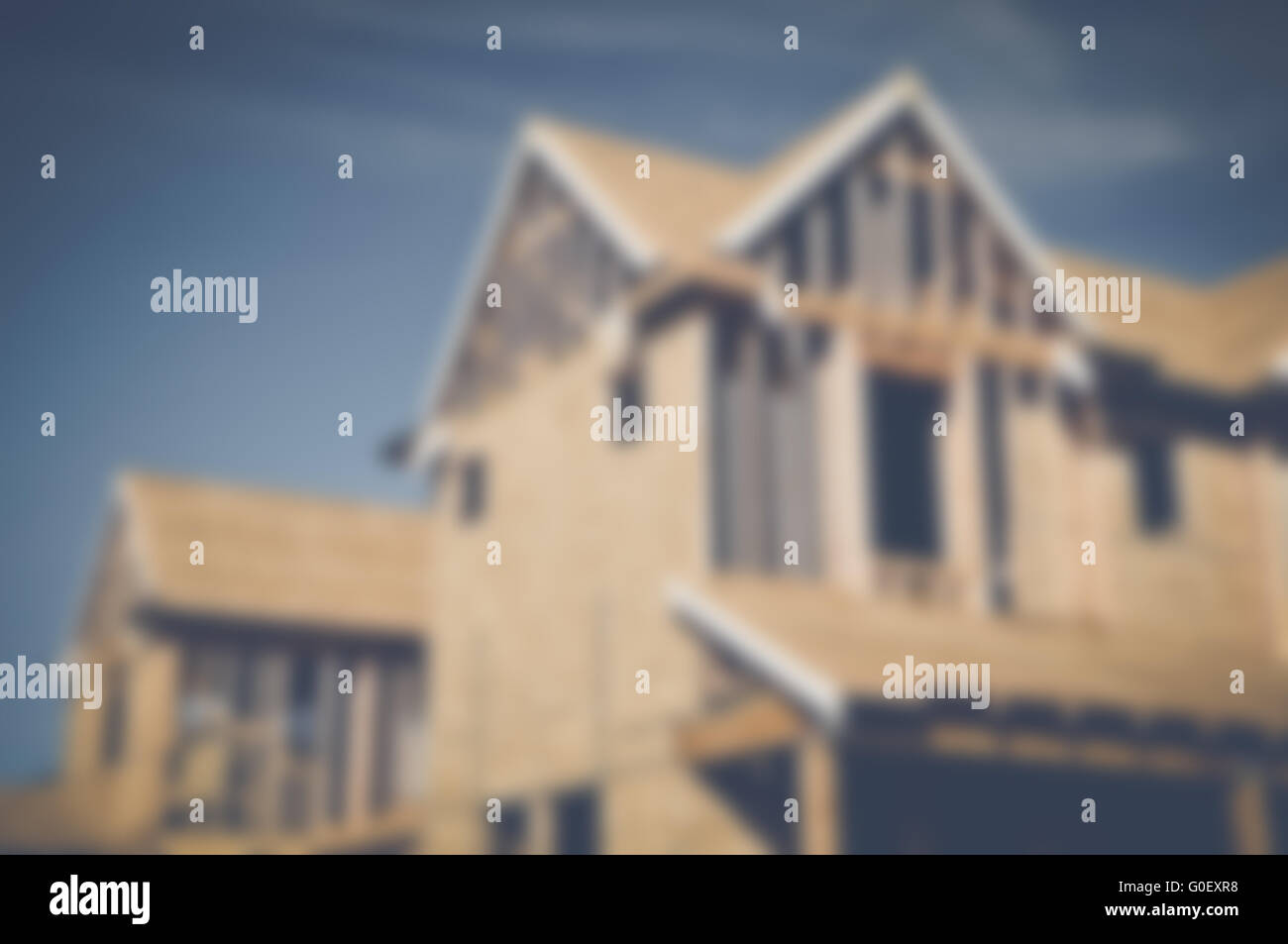 Blurred Home Under Construction with Instagram Style Filter Stock Photo ...