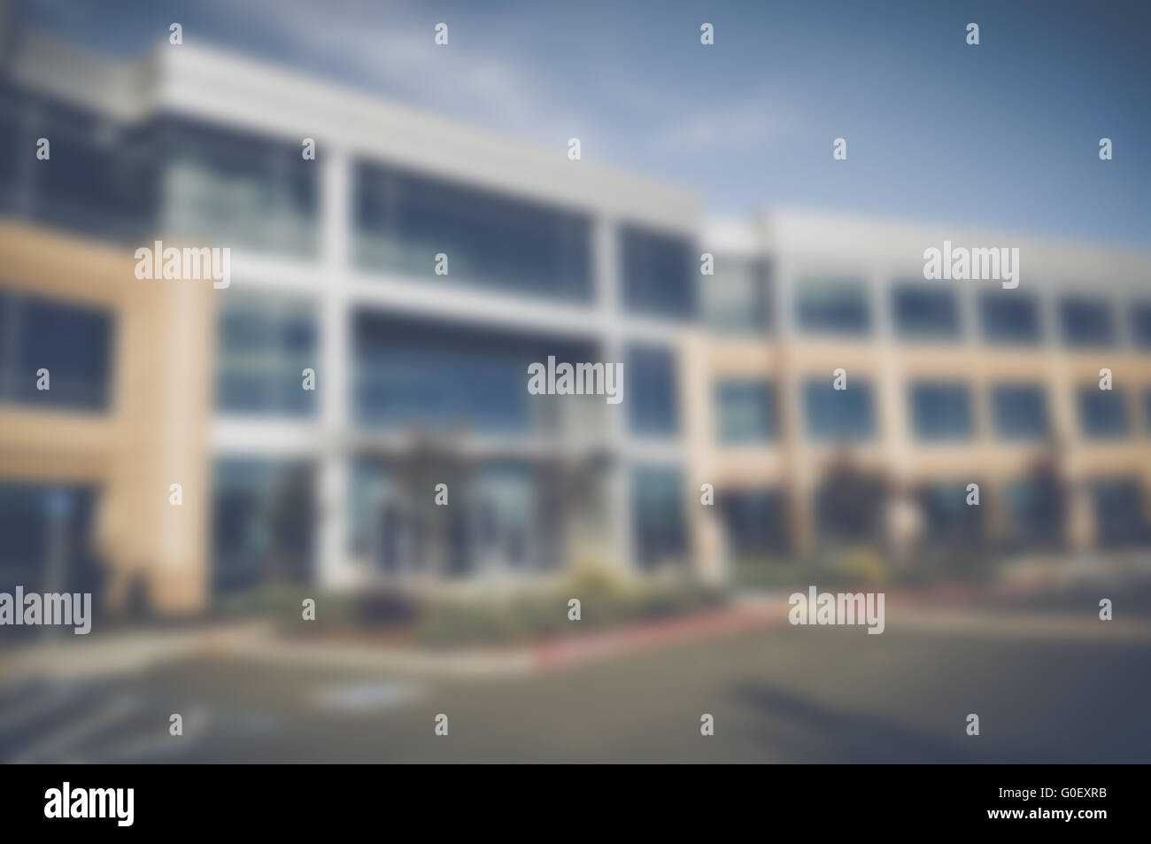 Blurred Office Building with Instagram Style Filter Stock Photo - Alamy
