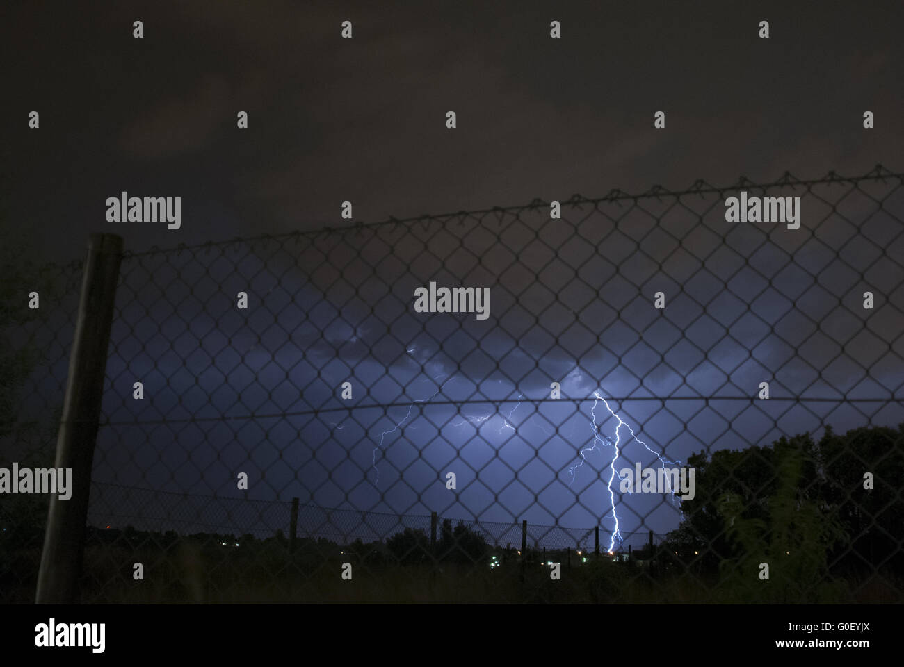 Cloud to ground lightning Stock Photo - Alamy