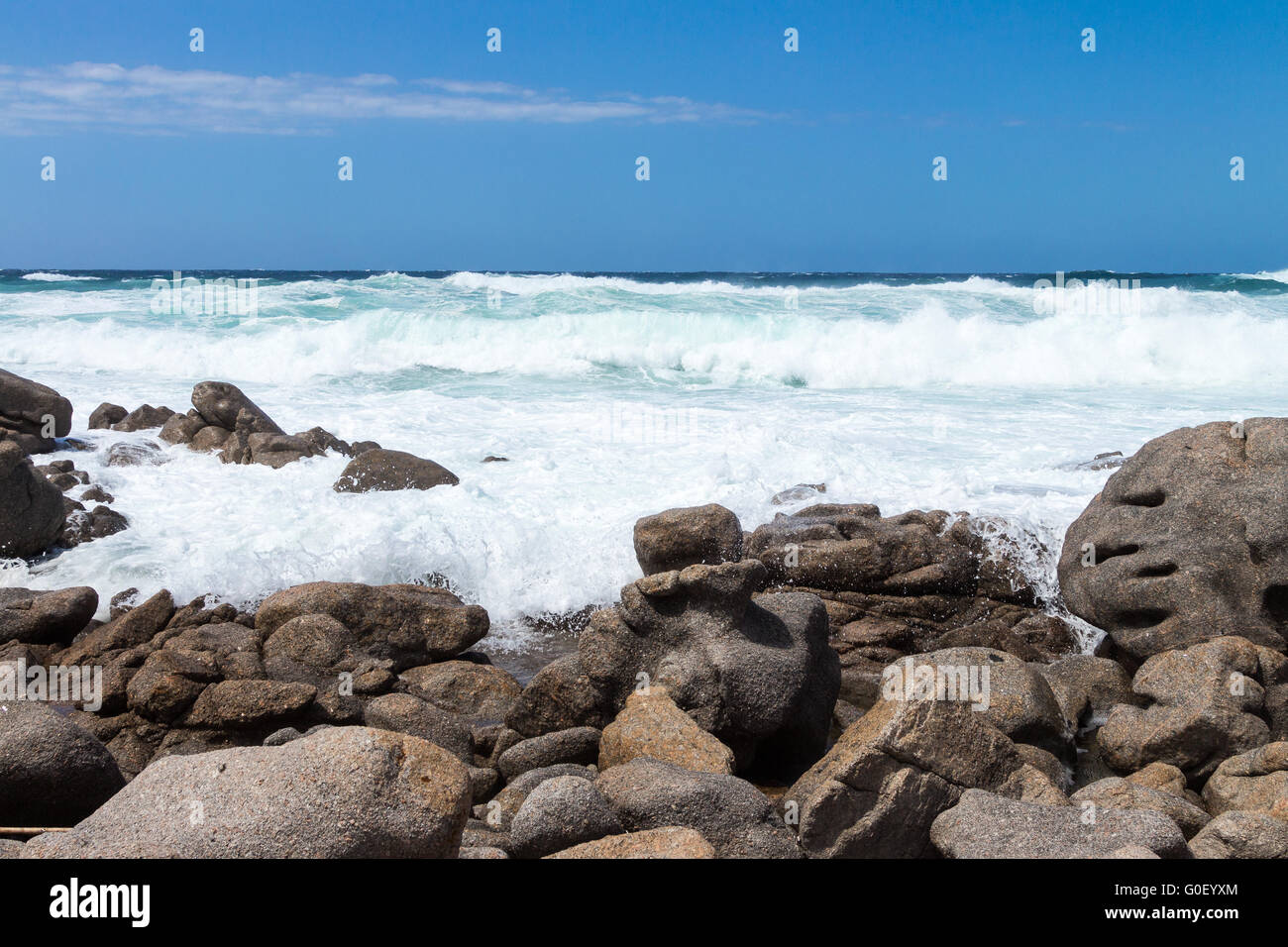 Waves and Rocks at Sea Stock Photo - Alamy