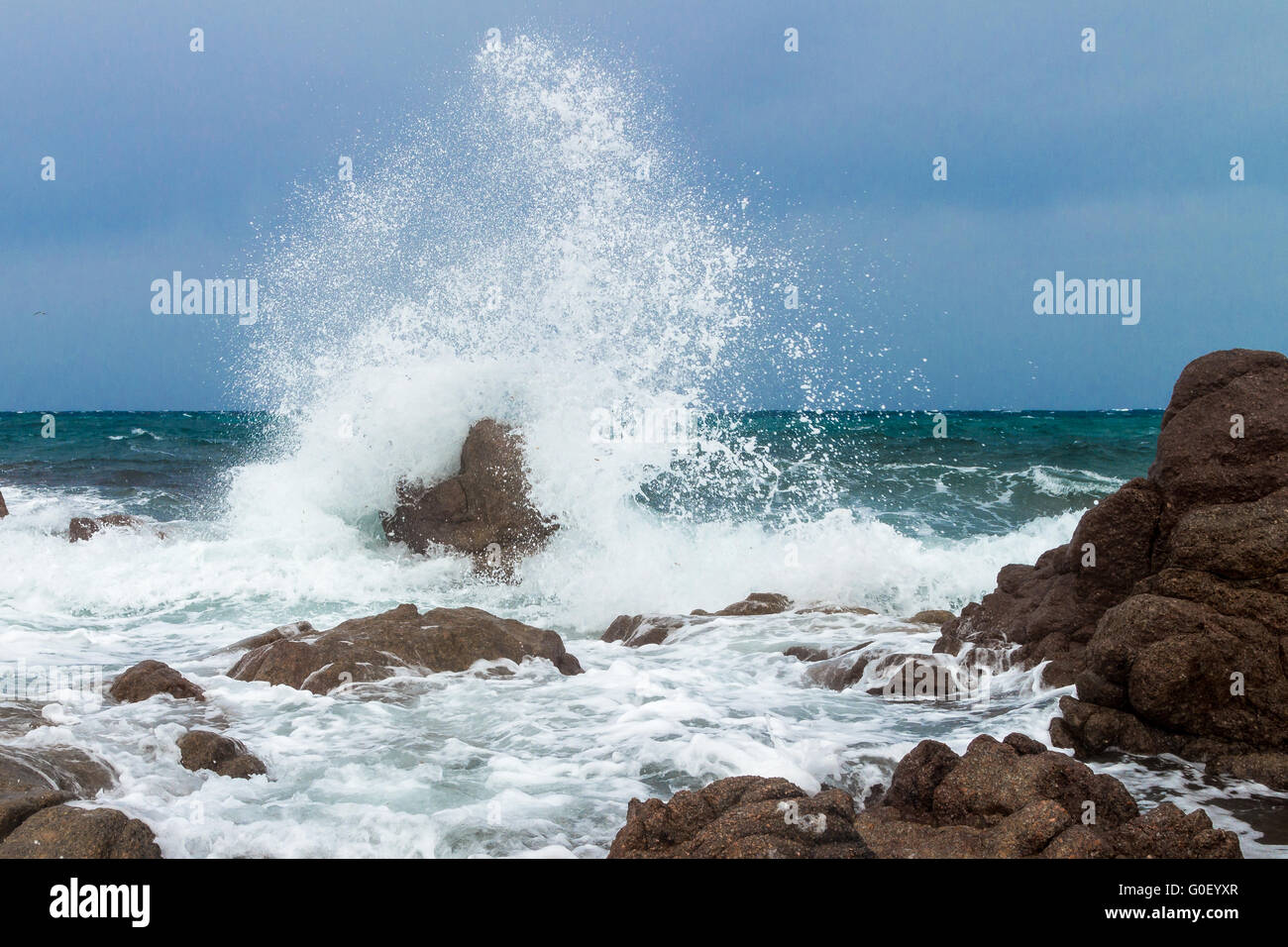 Waves and Rocks at Sea Stock Photo - Alamy