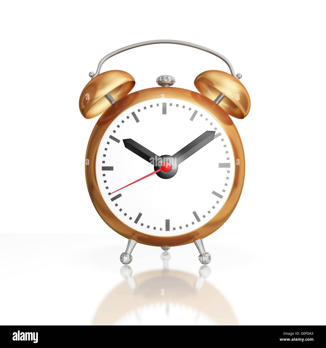 Antique Style Copper Alarm Clock Stock Photo - Alamy