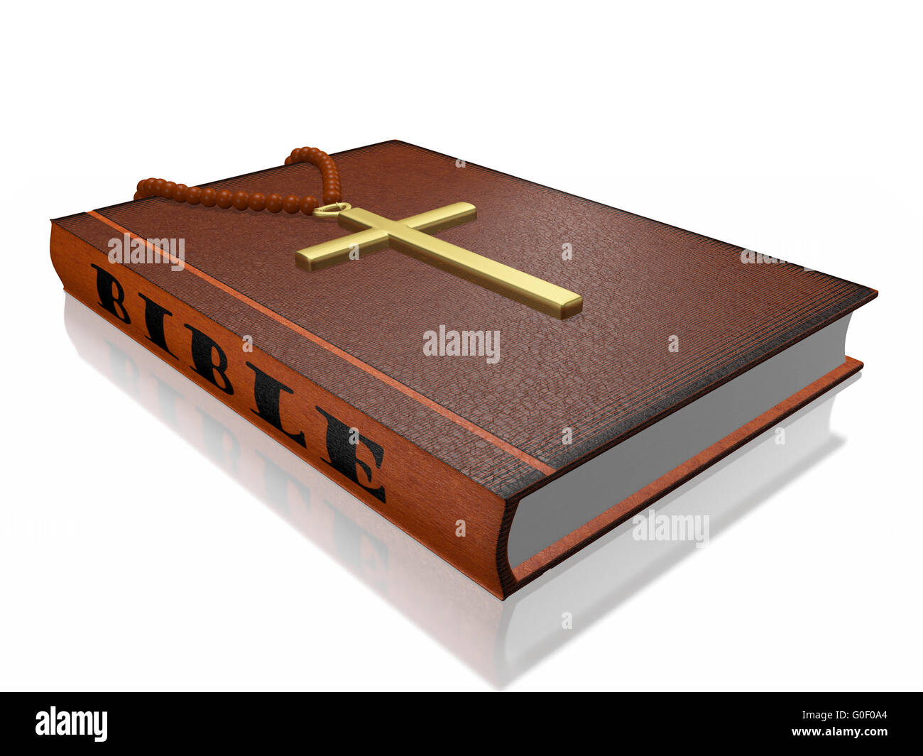 Bible Rosary Cross Stock Photo - Alamy