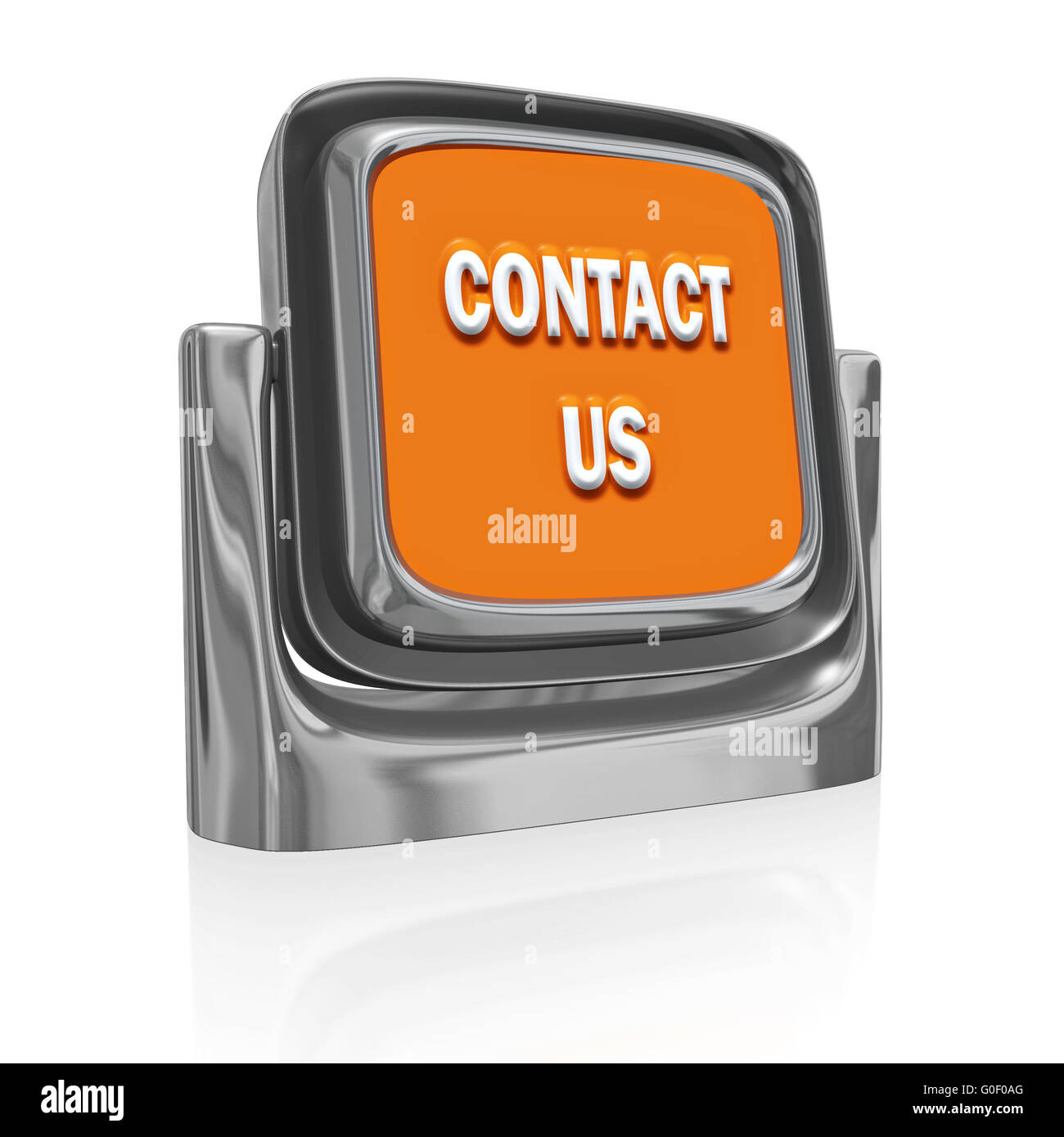 Contact Us Button Icon Stock Photo - Alamy