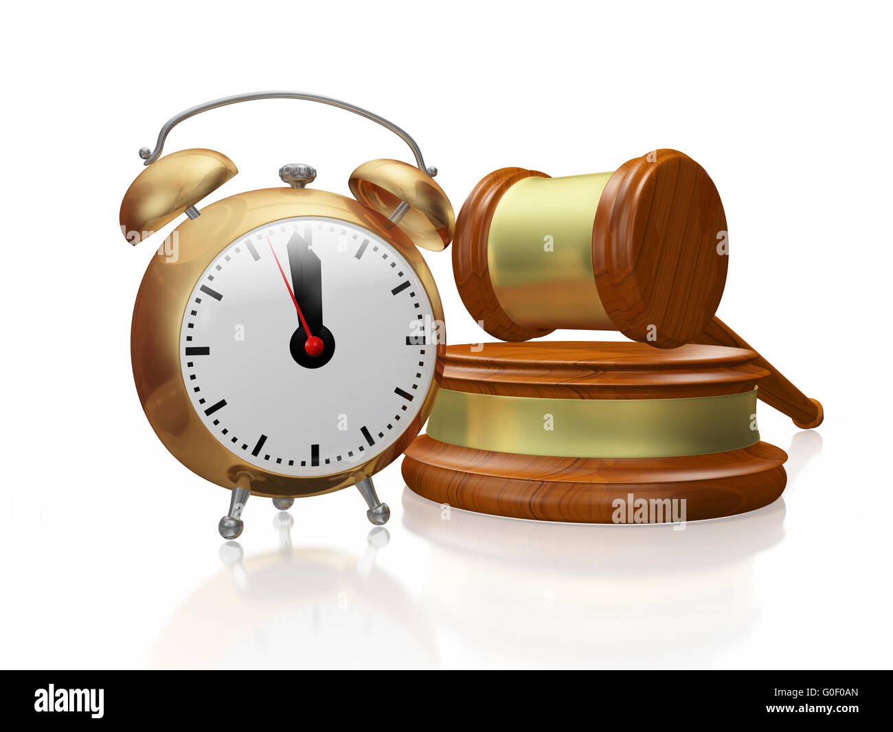 Judge hammer clock hi-res stock photography and images - Alamy
