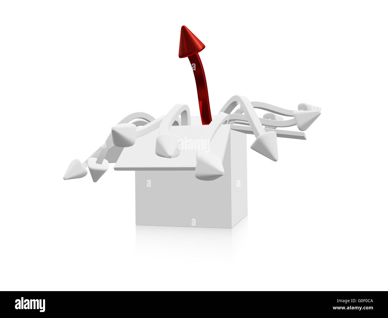White upward arrow hi-res stock photography and images - Alamy